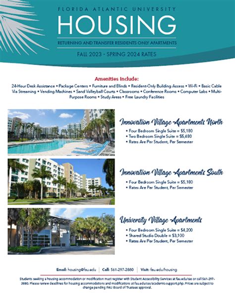 Fau Housing Rates