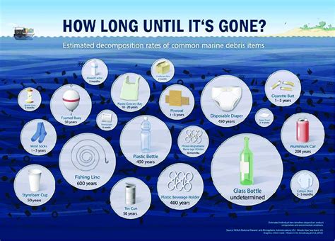 1 Estimated Decomposition Rates Of Common Marine Debris Item