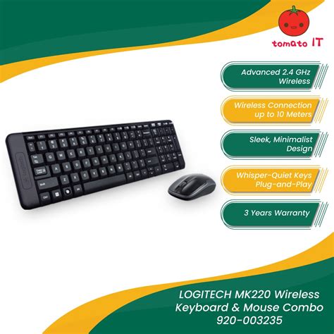 Logitech Mk220 Wireless Keyboard And Mouse Combo 920 003161 Shopee Malaysia