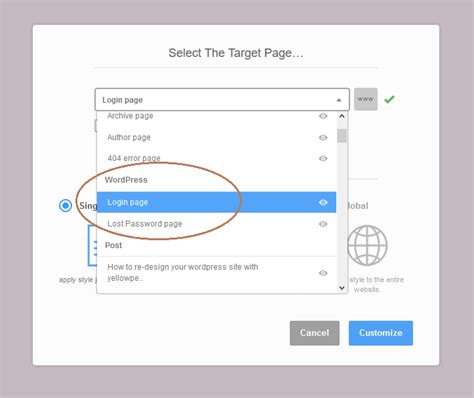 How Customize Wordpress Login Page Yellowpencil Docs
