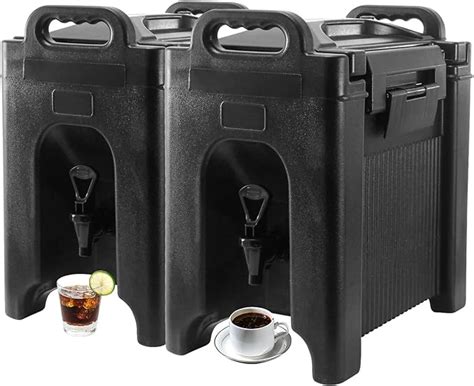 Tecspace Insulated Beverage Dispenser 2pcs 10 Gal Plastic