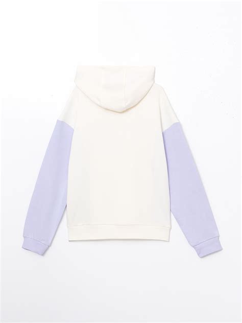 Lc Waikiki კაპიუშონიანი მინნი მაუსის ნაბეჭდი გოგონებისთვის თბილი ზედა S50719z4 Fdh S50719z4