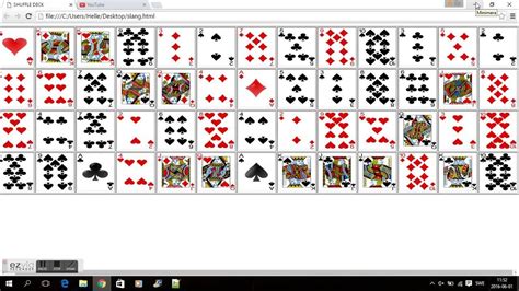 Shuffle Deck Of Cards Youtube