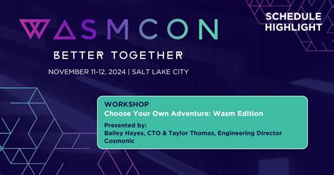 Wasmcon Wasm Webassembly Linuxfoundation Events