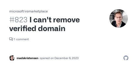 i can t remove verified domain · issue 823 · microsoft vsmarketplace