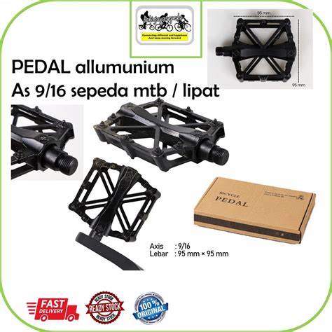 Jual Green Pedal Sepeda Mtb Alloy Lebar Dan Anti Slip Shopee Indonesia