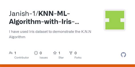 GitHub Janish KNN ML Algorithm With Iris Dataset I Have Used Iris Dataset To Demonstrate