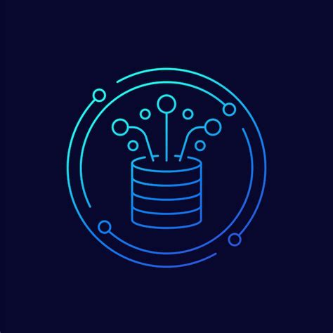 Premium Vector Data Sources Icon Linear Design