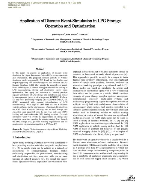 Pdf Application Of Discrete Event Simulation In Lpg Storage Operation And Optimization