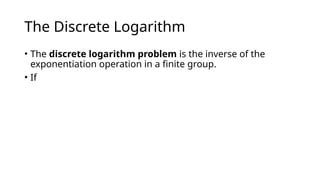 Algorithms For Discrete Logorithms Pptx