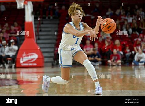 Ucla Guard Kiki Rice 1 Runs A Play Against Arkansas During An Ncaa