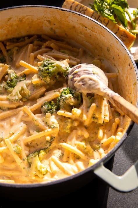 Easy One Pot Broccoli Cheese Pesto Pasta Half Baked Harvest