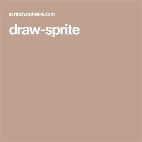 Draw Sprite Sprite Draw Coding