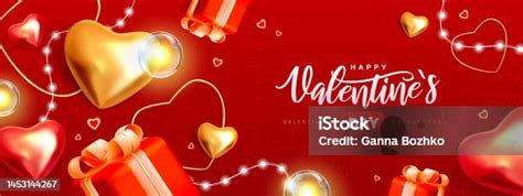 3d 핑크와 골드 사랑의 하트와 선물 상자가 있는 해피 발렌타인 데이 포스터 발렌타인 데이 휴가 배경입니다 벡터 그림 2월에 대한 스톡 벡터 아트 및 기타 이미지 Istock