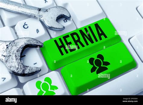 writing displaying text hernia conceptual photo abnormal exit of