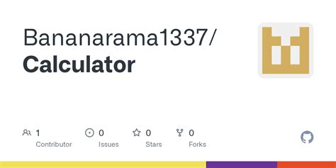 Github Bananarama Calculator