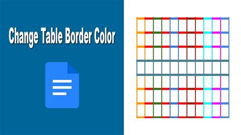 How To Change Table Border Color In Google Docs YouTube