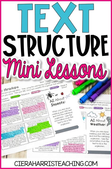Text Structure Mini Lessons Ciera Harris Teaching Text Structure