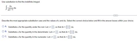 Solved Use Substitution To Find The Indefinite Integral Chegg