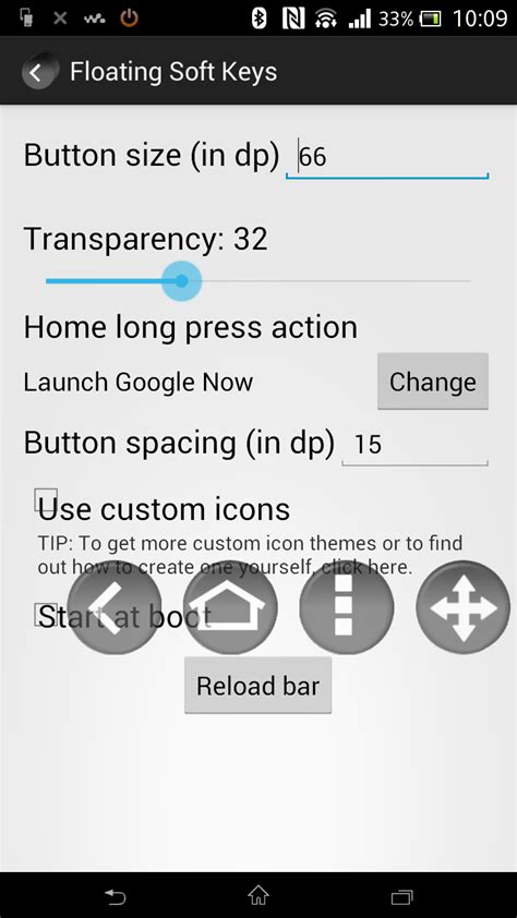 control your device with floating navigation buttons