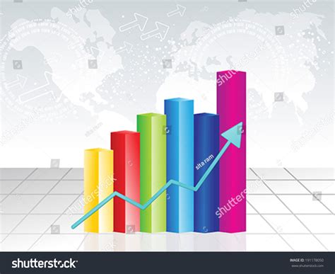 Abstract Colorful Business Chart Background Vector Stock Vector Royalty Free