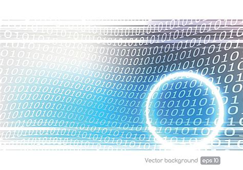 Blue Binary Background Digital Internet Illustration Vector Digital