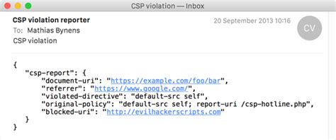 Processing Content Security Policy Violation Reports · Mathias Bynens