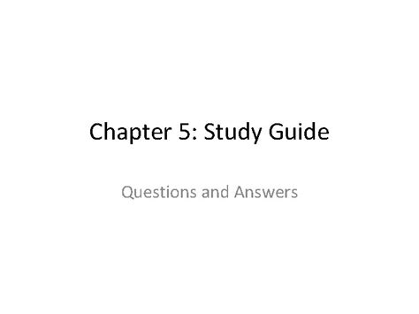 Chapter 5 Study Guide Questions And Answers Vocabulary