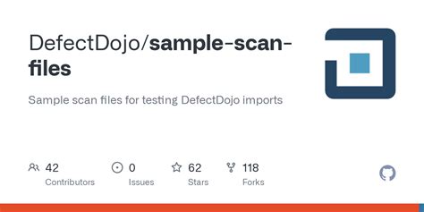 github defectdojo sample scan files sample scan files for testing
