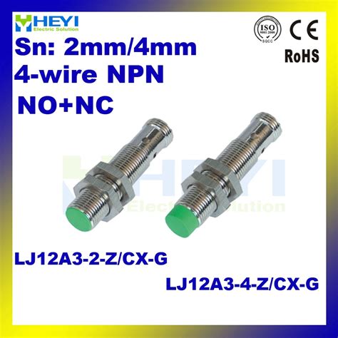 M12 4 Wire NO NC Metal Sensor 4 Pin Inductive Proximity Sensor LJ12A3 2 Z CX G LJ12A3 4 Z CX G