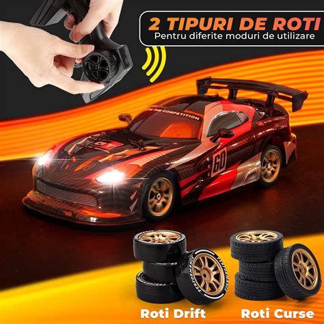 Rc кола с дистанционно управление Timebox Дрифт кола 16 км ч 360 ротация сменяеми гуми 1