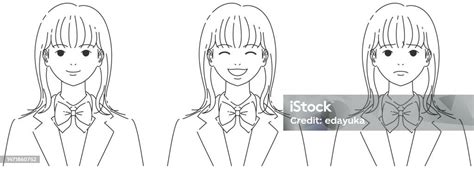 다양한 표정의 여고생의 정면 얼굴 세트 A선 그리기 다양에 대한 스톡 벡터 아트 및 기타 이미지 다양 사람 얼굴 아이 Istock