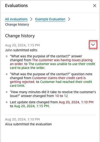 查看评估审计记录 Amazon Connect