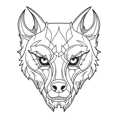 狼頭的圖像著色頁輪廓草圖 向量 狼頭骨繪圖 狼頭骨輪廓 狼頭骨素描向量圖案素材免費下載，png，eps和ai素材下載 Pngtree