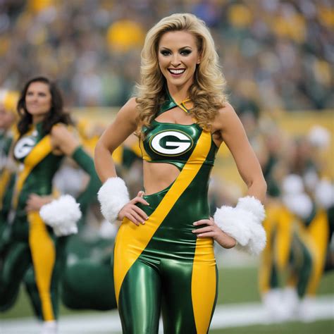 Green Bay Packers Cheerleader Wearing Latex By Danielfincannon On