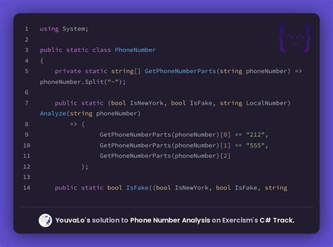 Youvalos Solution For Phone Number Analysis In C On Exercism