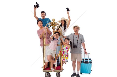 幸福的三代家庭旅行高清图片下载 正版图片507637858 摄图网