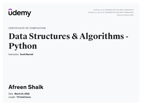 afreen shaik on linkedin dsa udemy datastructures engineering