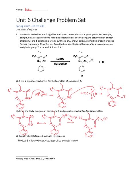 Unit Challenge Problem Set Name Unit Challenge Problem Set Spring