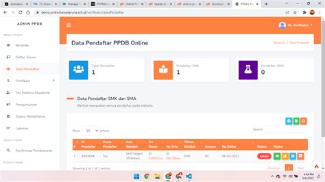 Aplikasi Ppdb Penerimaan Peserta Didik Baru Smk Dan Sma With Codeigniter 4