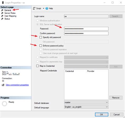 Thay đổi Mật Khẩu Cho Tài Khoản Sa Trong Sql Server Tài Liệu Hostingviet