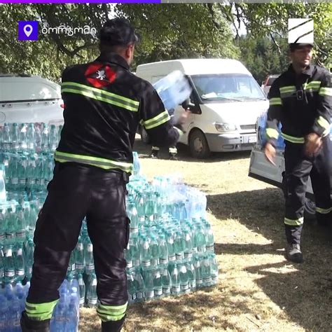 სასმელი წყლის მარაგი მეხანძრე მაშველებისთვის ბორჯომში კომპანია Ids