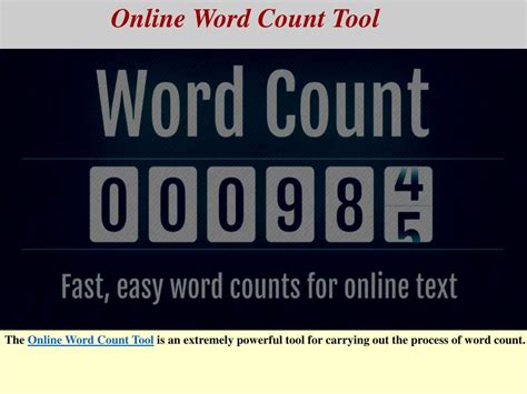 Ppt Online Free Word Count Tool Powerpoint Presentation Free