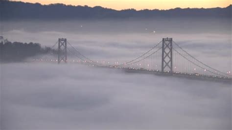 Watch Thick Fog Rolls In Over San Franciscos Bay Bridge National