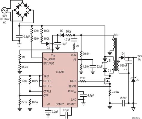 Flyback Controller Incorporates Active PFC Into A Single Stage Converter