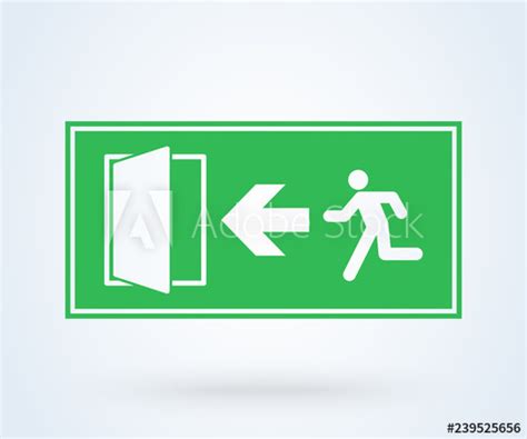 Exit Sign Vector At Vectorified Com Collection Of Exit Sign Vector Free For Personal Use