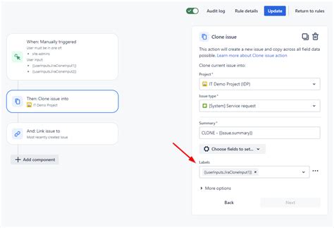 set customer request type when cloning issue using