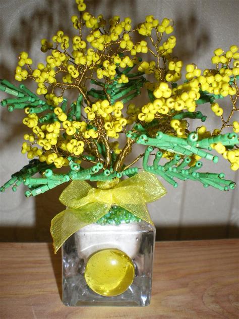 Мімоза з бісеру бонсай — ціна 240 грн у каталозі Сувеніри Купити товари для дому та побуту за