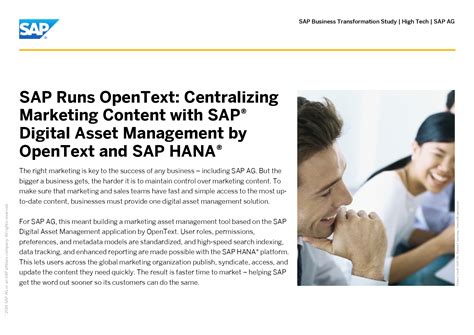 SAP Runs OpenText Centralizing Marketing Content With SAP
