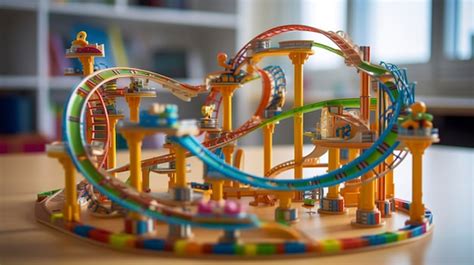 premium ai image a photo of exciting toy roller coaster with loop de